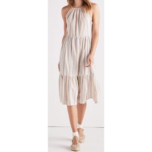 Lucky Brand | Dresses | New Lucky Brand Pastel Stripe Dress Multi ...